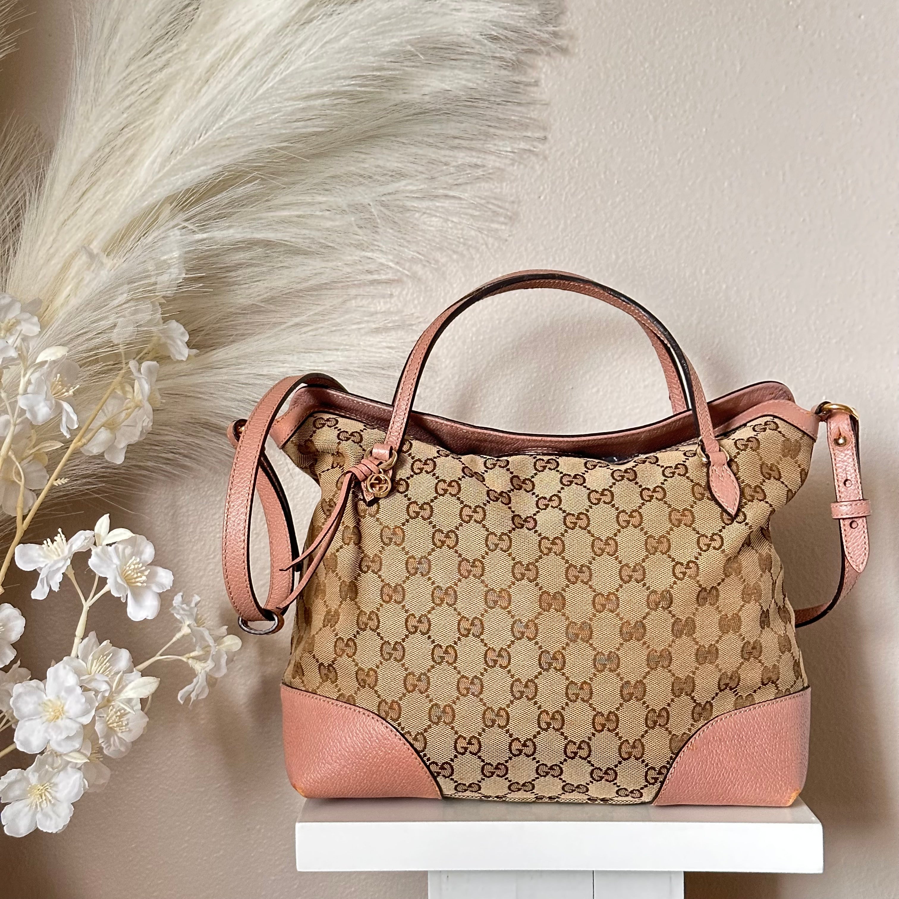Authentic GUCCI GG Canvas Medium Bree Tote Crossbody – Blessed Be Thy Bag